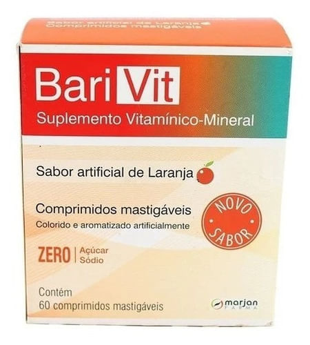 Barivit 60 Comprimidos Mastigável Sabor Laranja - D'Or Mais Saúde