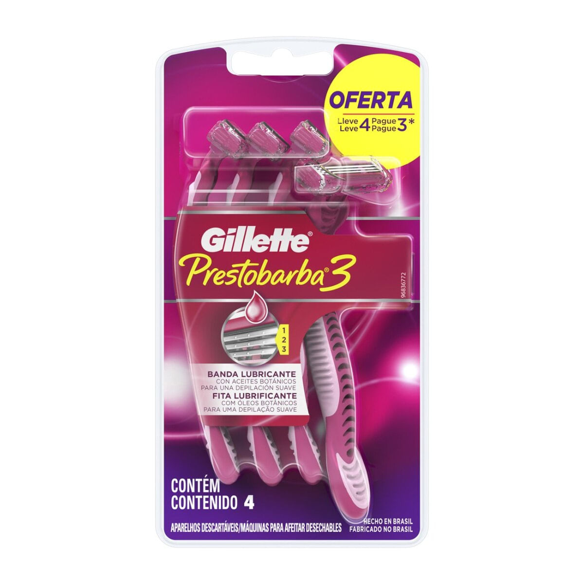Aparelho Depilatório Gillette Prestobarba 3 Leve 4 Pague 3 - D'Or Mais ...