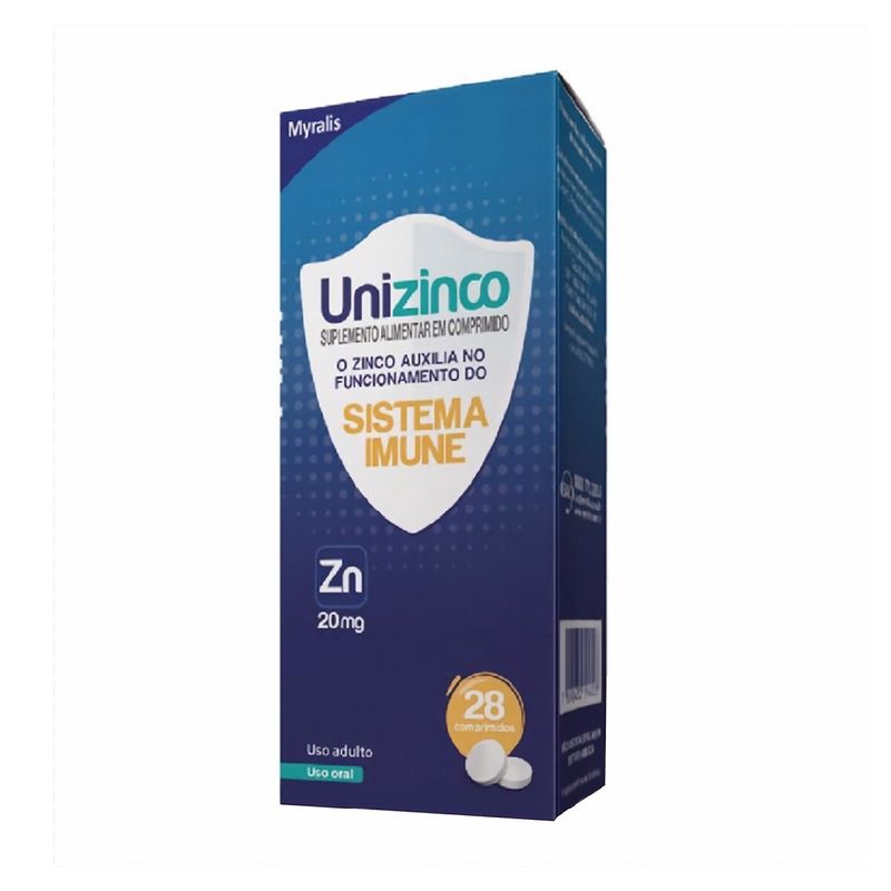 Unizinco 20mg 28 Comprimidos - D'Or Mais Saúde
