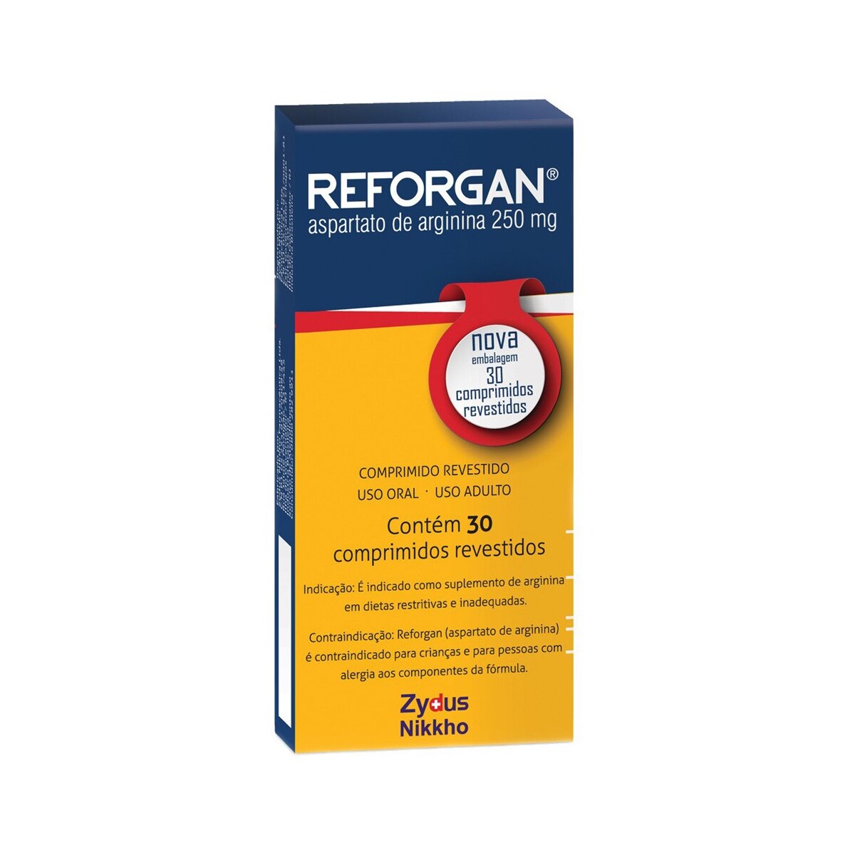 Reforgan 250mg 30 Comprimidos Revestidos - D'Or Mais Saúde