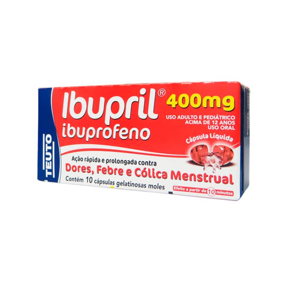 Ibupril 400mg 10 Cápsulas - D'Or Mais Saúde
