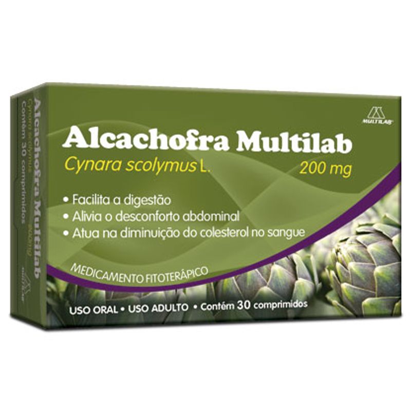 Alcachofra 200mg 30 Comprimidos Multilabs - D'Or Mais Saúde