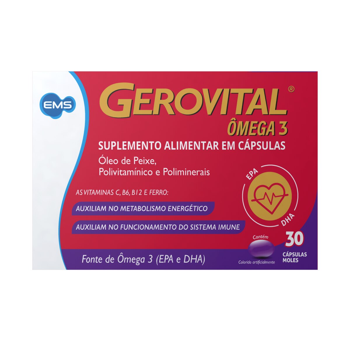 Gerovital Ômega 3 30 Cápsulas - D'Or Mais Saúde