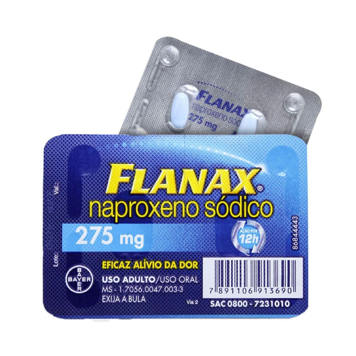 Flanax 275mg 2 Comprimidos Revestidos Dor Mais Saúde