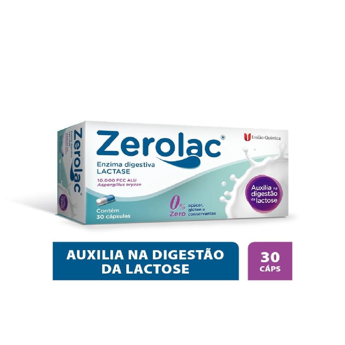Zerolac 10.000 FCC 30 Cápsulas - D'Or Mais Saúde