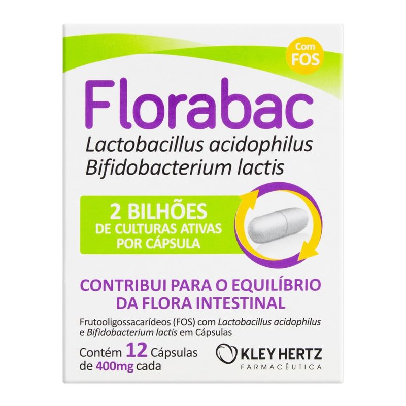 Florabac 400mg 12 Cápsulas - D'Or Mais Saúde
