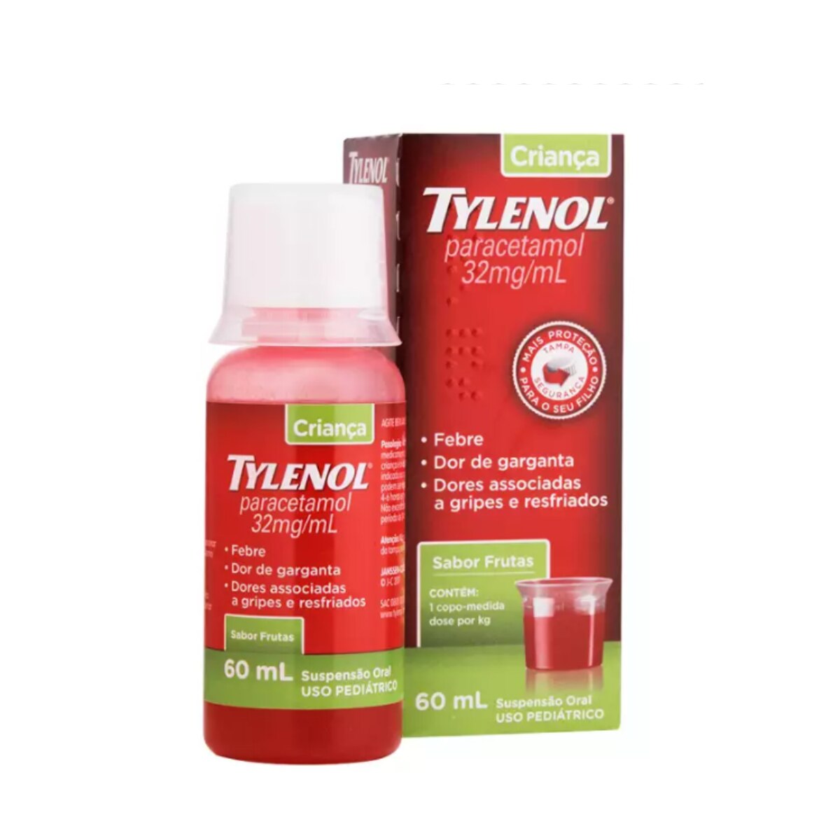 Tylenol Criança 32mg Suspensão Oral Sabor Frutas 60ml - D'Or Mais Saúde