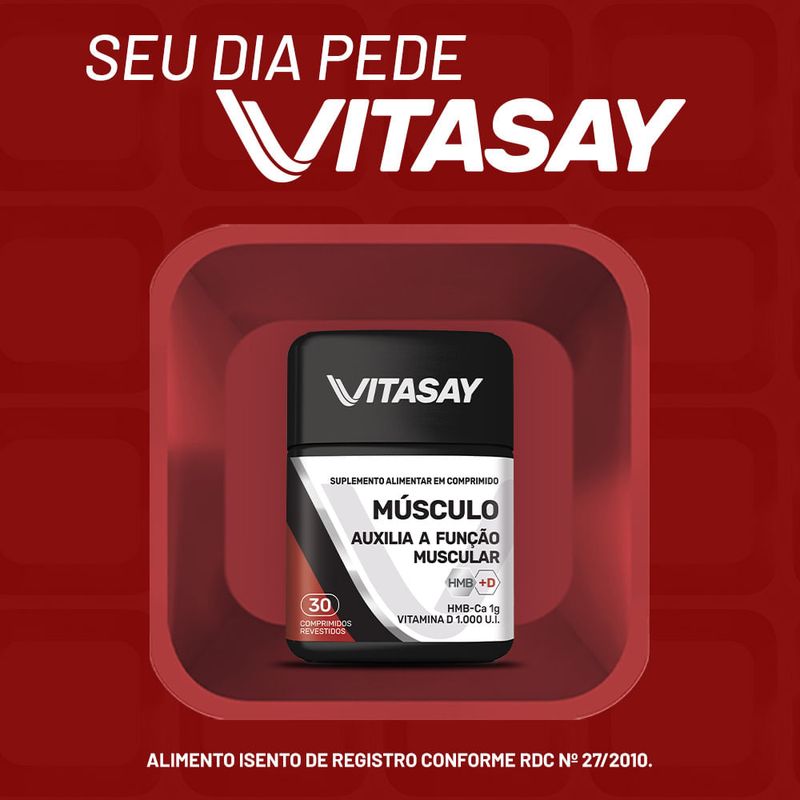 Suplemento Alimentar Vitasay Músculo HMB 30 Comprimidos - D'Or Mais Saúde