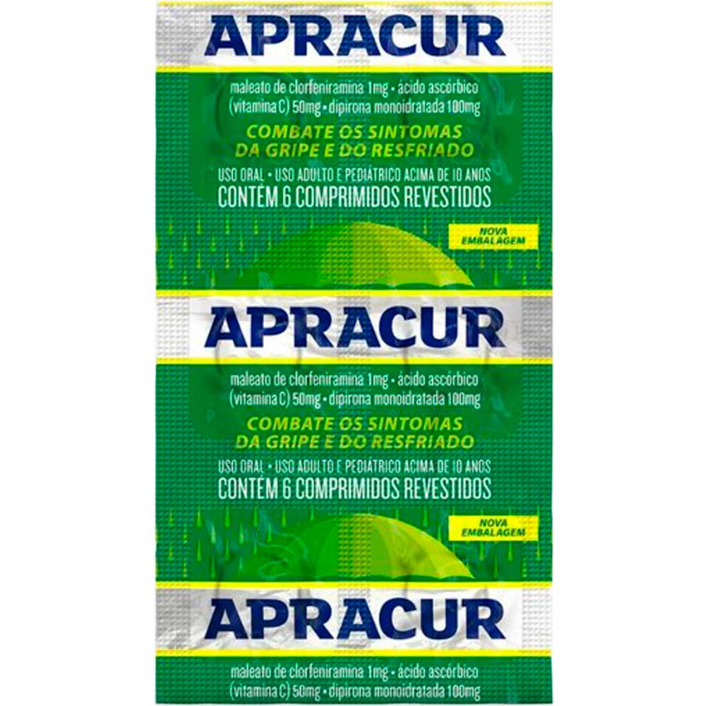 Apracur 1mg/100mg/50mg 6 Comprimidos Revestidos - D'Or Mais Saúde
