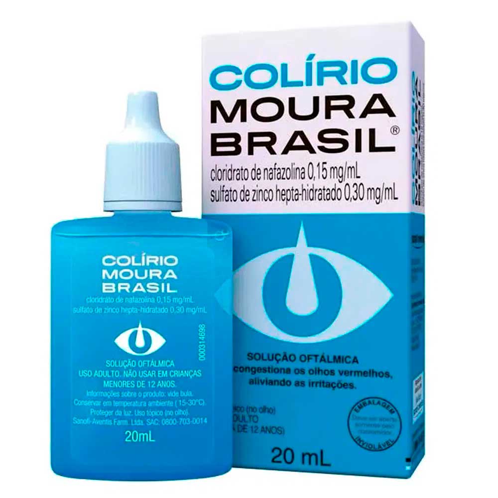 Colírio Moura Brasil Solução Oftalmológica 20ml - D'Or Mais Saúde