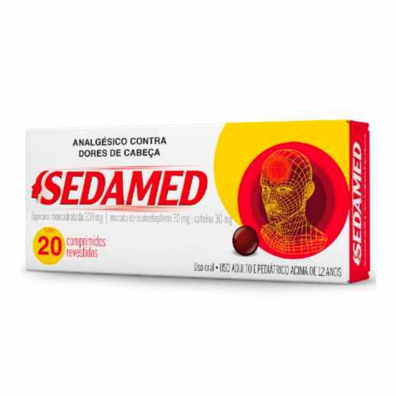 Sedamed 30mg/300mg/30mg 20 Comprimidos Revestidos - D'Or Mais Saúde