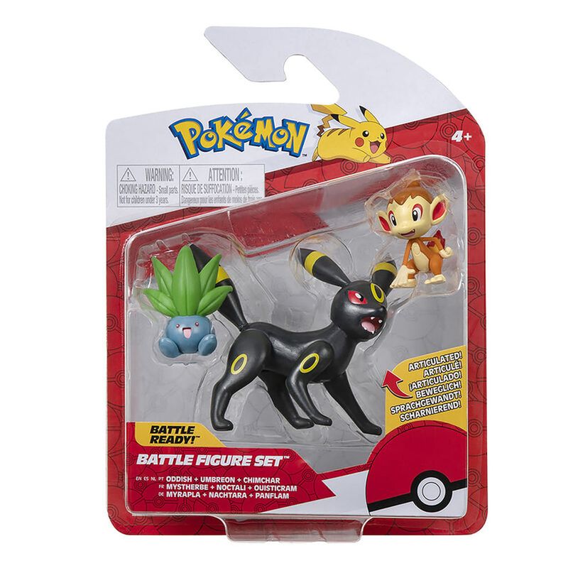 Figuras de Ação - Pokémon - Oddish - Umbreon - Chimbar - Sunny - D'Or ...