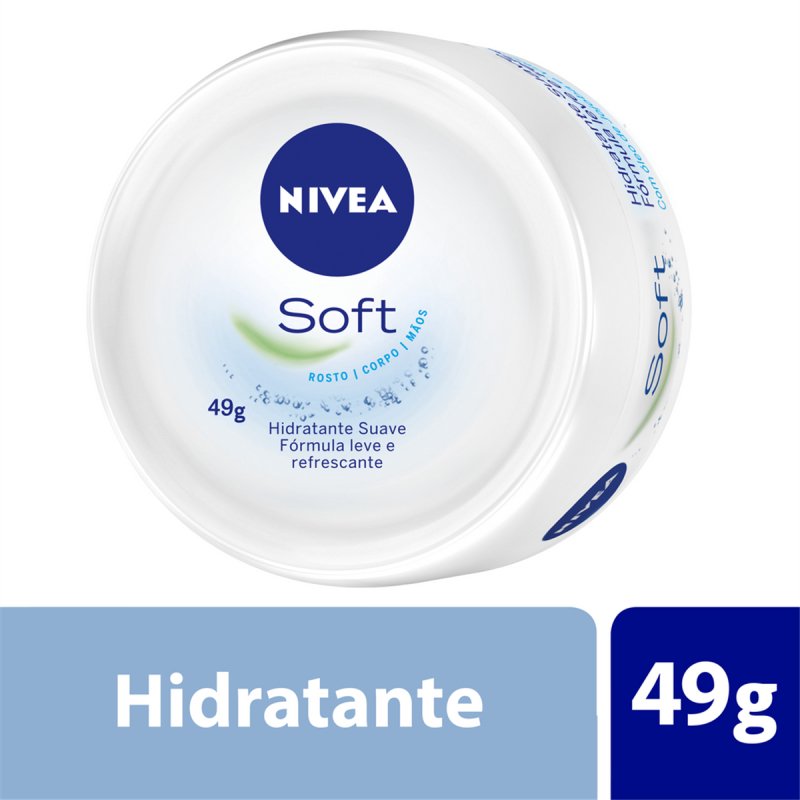 Creme Hidratante Nivea Soft Para Rosto, Mãos E Corpo 49G - D'Or Mais Saúde