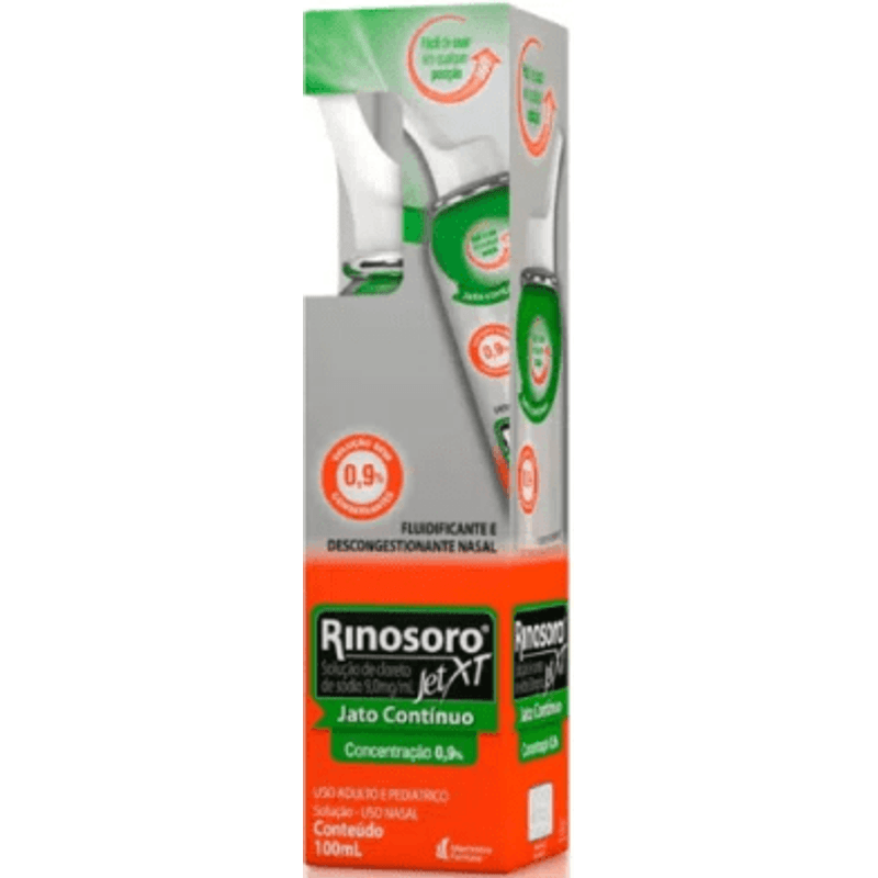 Rinosoro Jet XT Jato Contínuo Nasal 9,0mg/mL 100mL - D'Or Mais Saúde