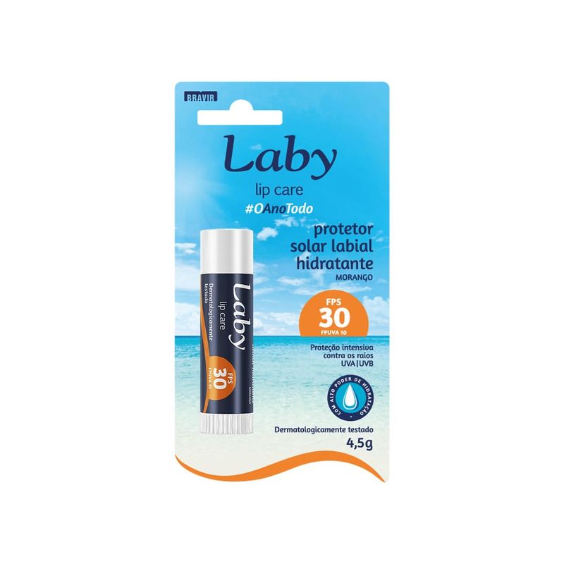 Protetor Labial Laby FPS 30 Sabor Morango - D'Or Mais Saúde
