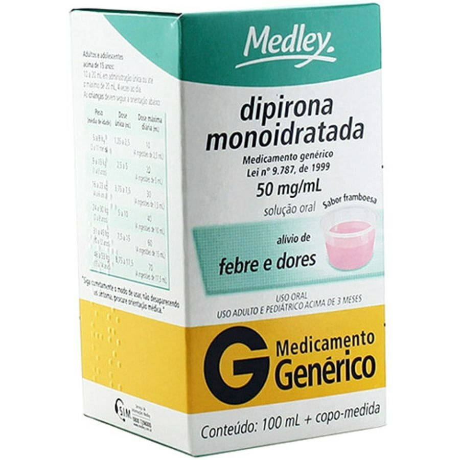 Dipirona 50mg/ml 100ml Solução Oral - D'Or Mais Saúde