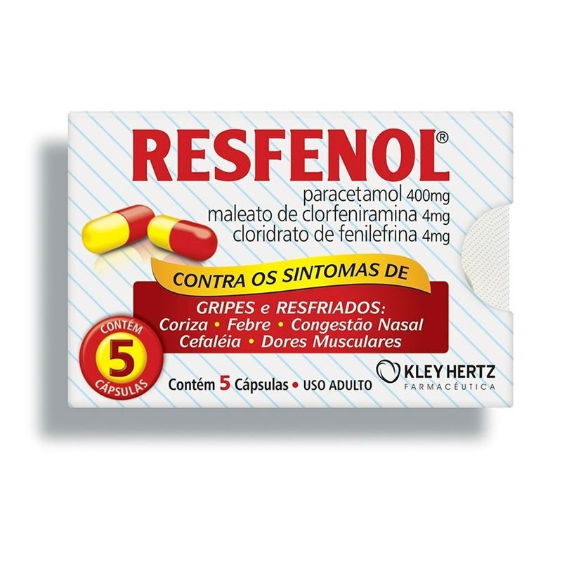 Resfenol 5 cápsulas - D'Or Mais Saúde