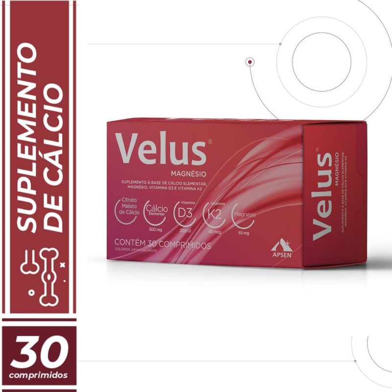 Velus Magnésio Apsen 30 Comprimidos - D'Or Mais Saúde