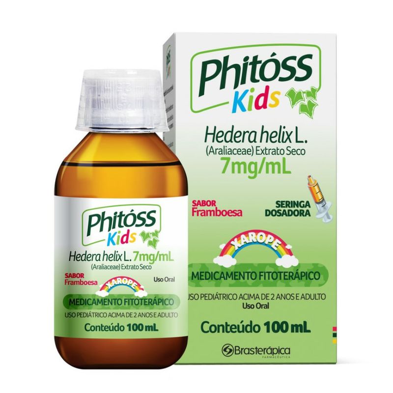 Phitoss Kids 7mg/ml Xarope Framboesa 100ml + 1 Seringa Dosadora - D'Or ...