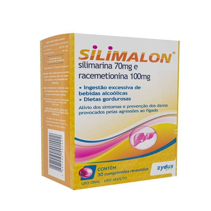 Silimalon 100mg + 70mg 30 Comprimidos Revestidos - D'Or Mais Saúde