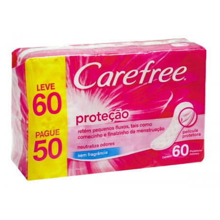 Protetor Diário Carefree Neutralize Sem Perfume Com 60 Unidades - D'Or ...