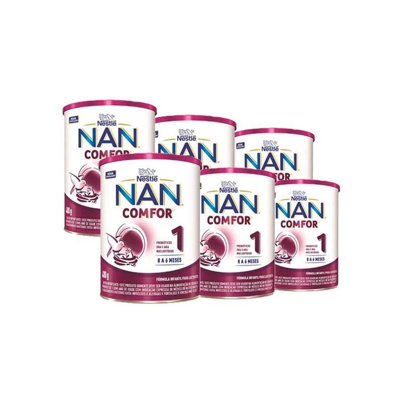 Kit 6 latas fómula infantil NAN confor 1 800g cada - D'Or Mais Saúde