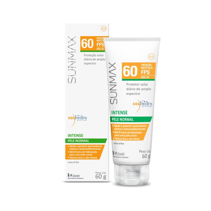 Protetor Solar Facial Sunmax Intense FPS60 Pele Normal 60g - D'Or Mais ...