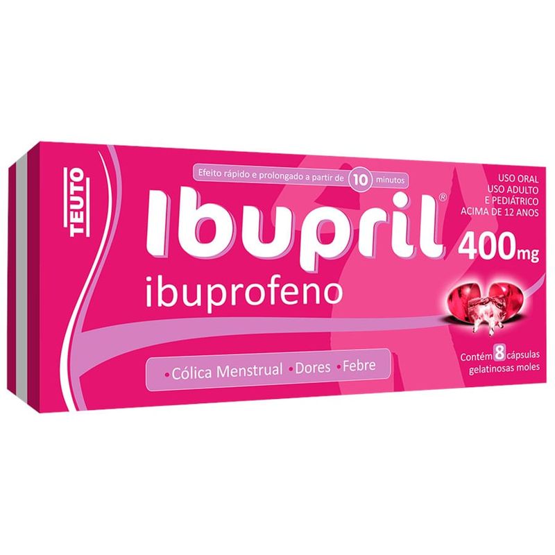 Ibupril 400MG Cápsula Mole - Caixa com 8 Cápsulas - D'Or Mais Saúde