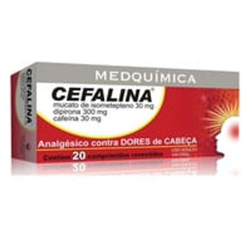 Cefalina 30MG + 300MG + 30MG Comprimido revestido - Caixa com 20 ...