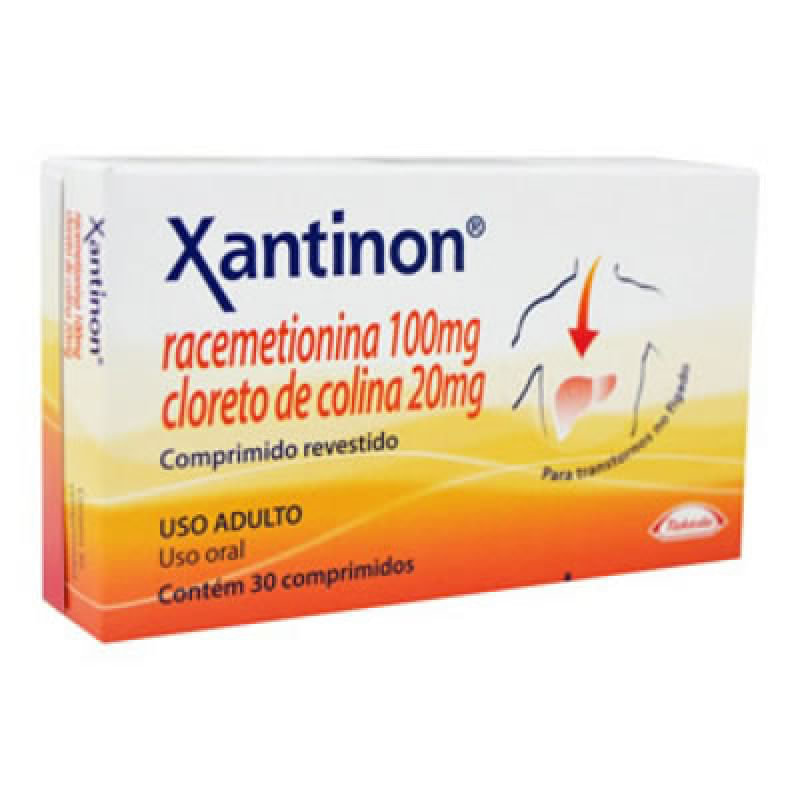 Xantinon 100mg + 20mg Comprimido revestido - Caixa com 30 Comprimidos ...