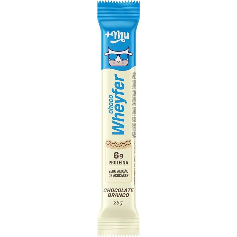 Barra De Proteina Mais Mu Wheyfer Chocolate Branco 25g - D'Or Mais Saúde