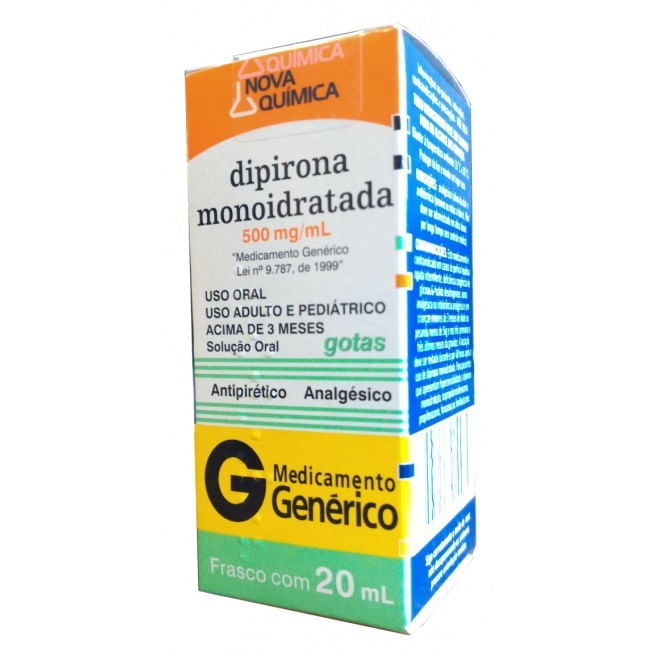 Dipirona Sódica 500MG/ML Solução oral (gotas) - Frasco com 20 mL - D'Or ...