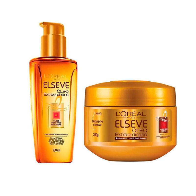 Kit Elseve Óleo Extraordinário - Óleo Capilar 100ml+Creme Tratamento ...