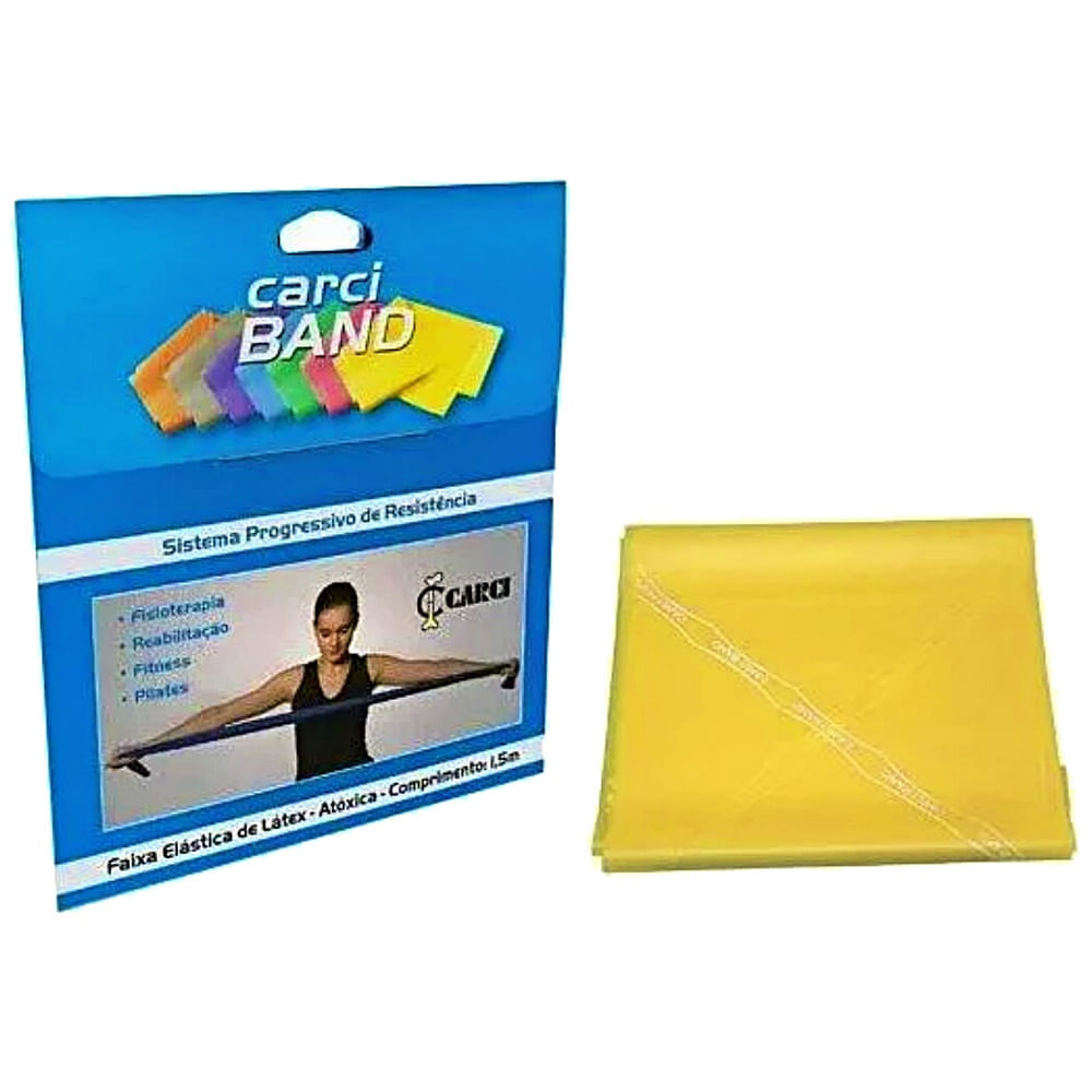 Faixa Elástica para Exercícios Carci Band Extra Leve - unidade - D'Or ... Faixa Elástica para Exercícios Carci Band Extra Leve - unidade - D'Or ...