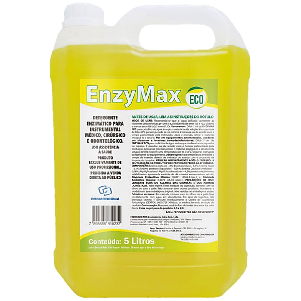 Detergente Enzimático EnzyMax ECO - 5 litros - D'Or Mais Saúde