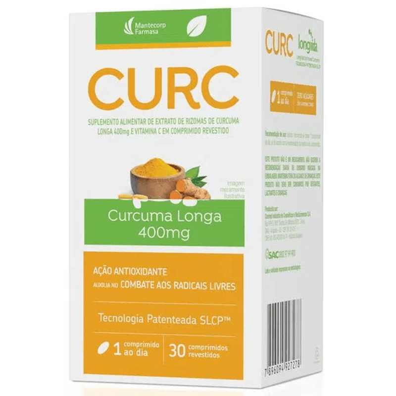 Curc 400mg - Frasco com 30 Comprimidos - D'Or Mais Saúde