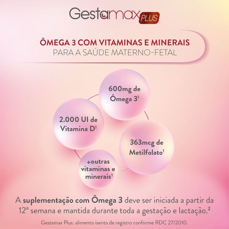 Gestamax Plus 30 Cápsulas - D'Or Mais Saúde