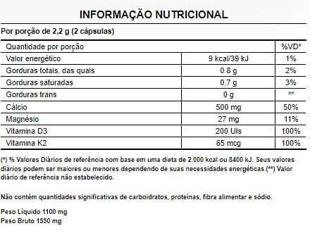 BIO CÁLCIO C/60 CÁPS 1100MG - D'Or Mais Saúde