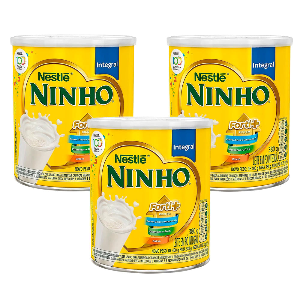 Kit 3 Composto Lacteo Ninho Forti + 380g Cada - D'Or Mais Saúde