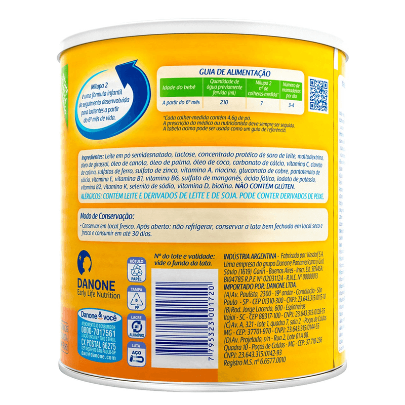 Fórmula Infantil Milupa 2 400g - D'Or Mais Saúde