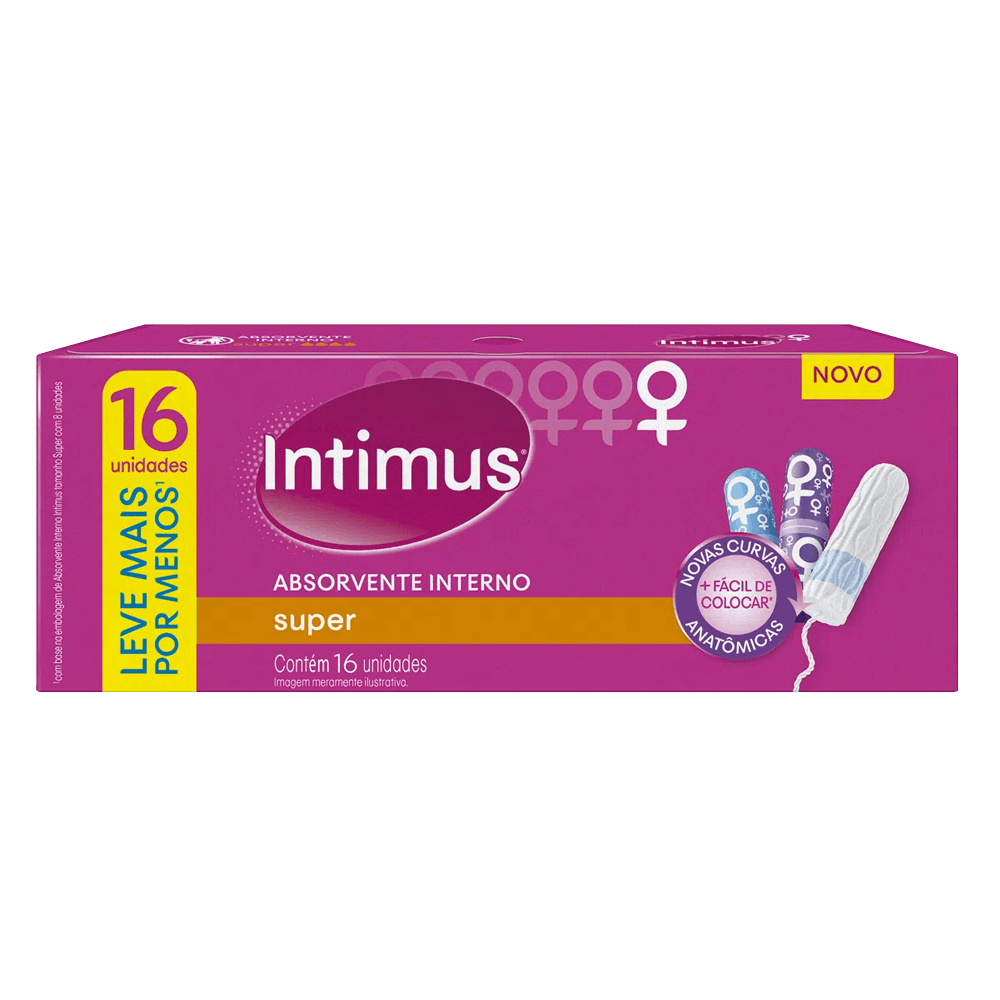 Absorvente Interno Intimus Super 16un - D'Or Mais Saúde