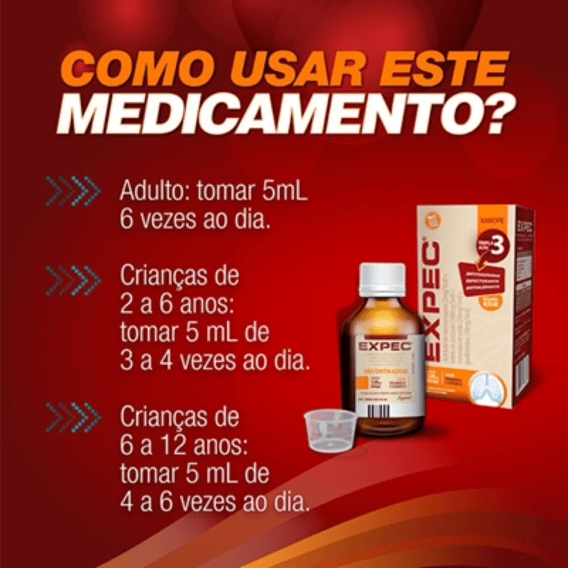 Expec Xarope 120ml sem açucar - expectorante, antialergico e ...