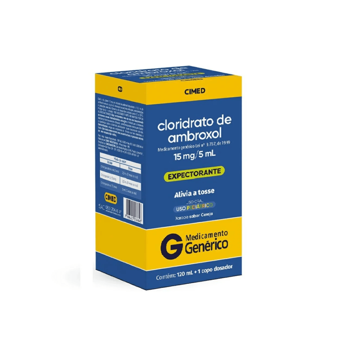 Cloridrato de Ambroxol Pediátrico 15mg/5ml Xarope Expectorante120ml ... Cloridrato de Ambroxol Pediátrico 15mg/5ml Xarope Expectorante120ml ...