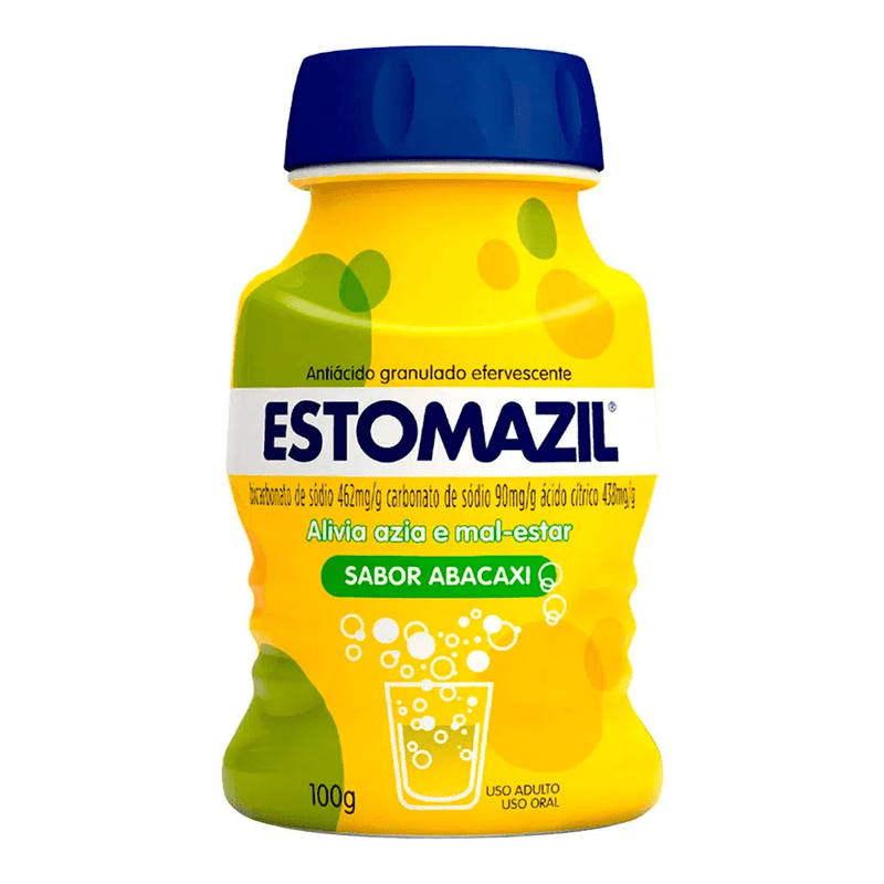 Antiácido Pó Efervescente Estomazil Sabor Abacaxi 100g - D'Or Mais Saúde