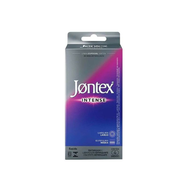 Preservativo Jontex Intense Estimulante 4 Unidades - D'Or Mais Saúde
