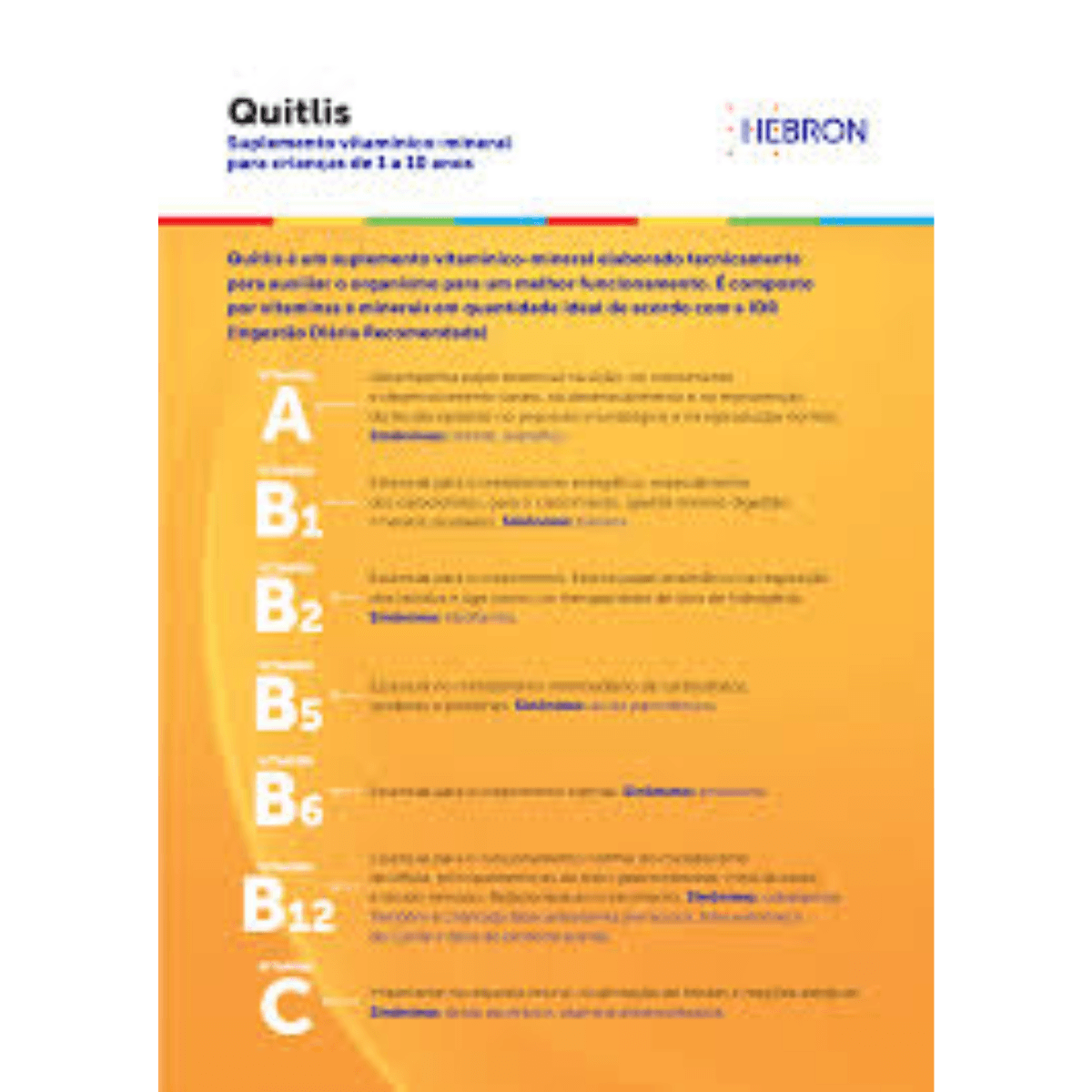 Quitlis Suplemento Vitaminico Infantil 150ml + 100ml brinde - D'Or Mais ...