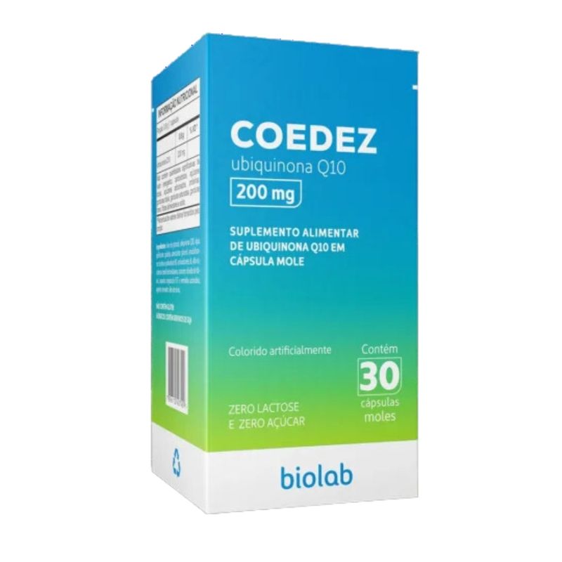 Coedez 200mg Suplemento Alimentar 30 cápsulas moles - D'Or Mais Saúde
