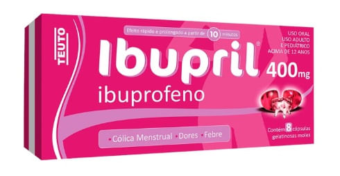 Ibupril Ibuprofeno 400mg 8 cápsulas - D'Or Mais Saúde