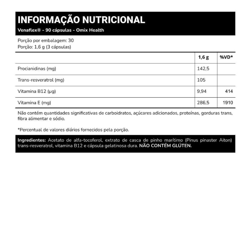 Venaflex Omix Health 90cáps - D'Or Mais Saúde