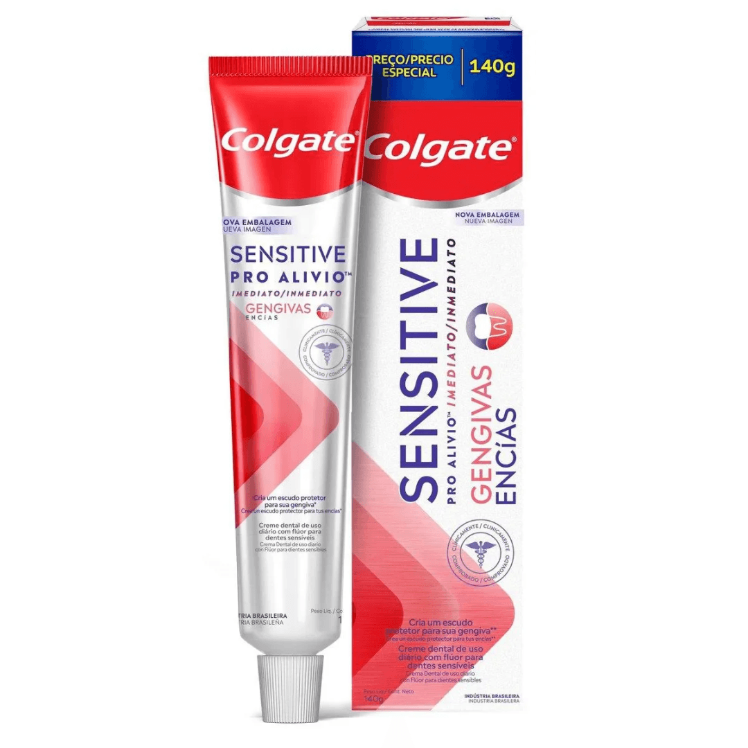 Pasta de Dente Colgate Sensitive Pro-Alívio Imediato Gengiva com 140g - D'Or Mais Saúde